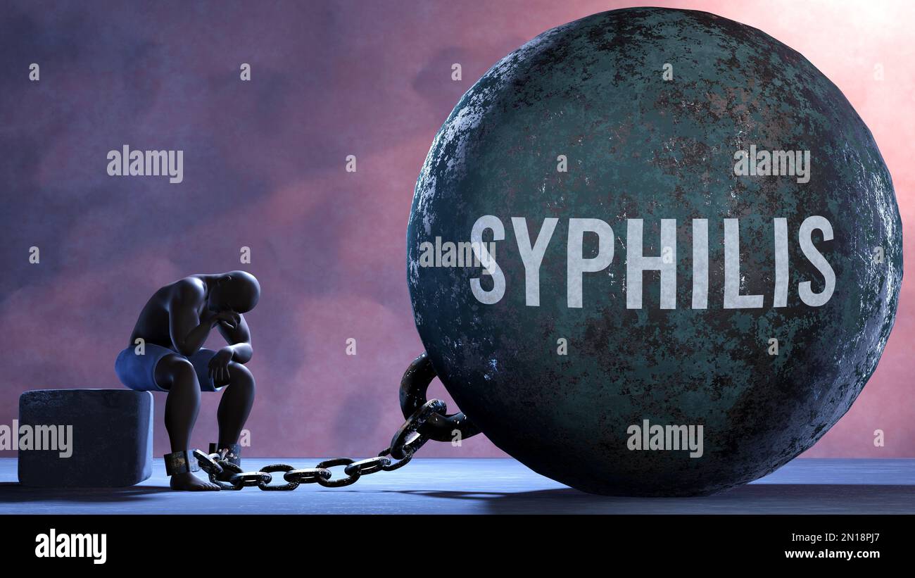 Syphilis that limits life and make suffer, imprisoning in painful ...