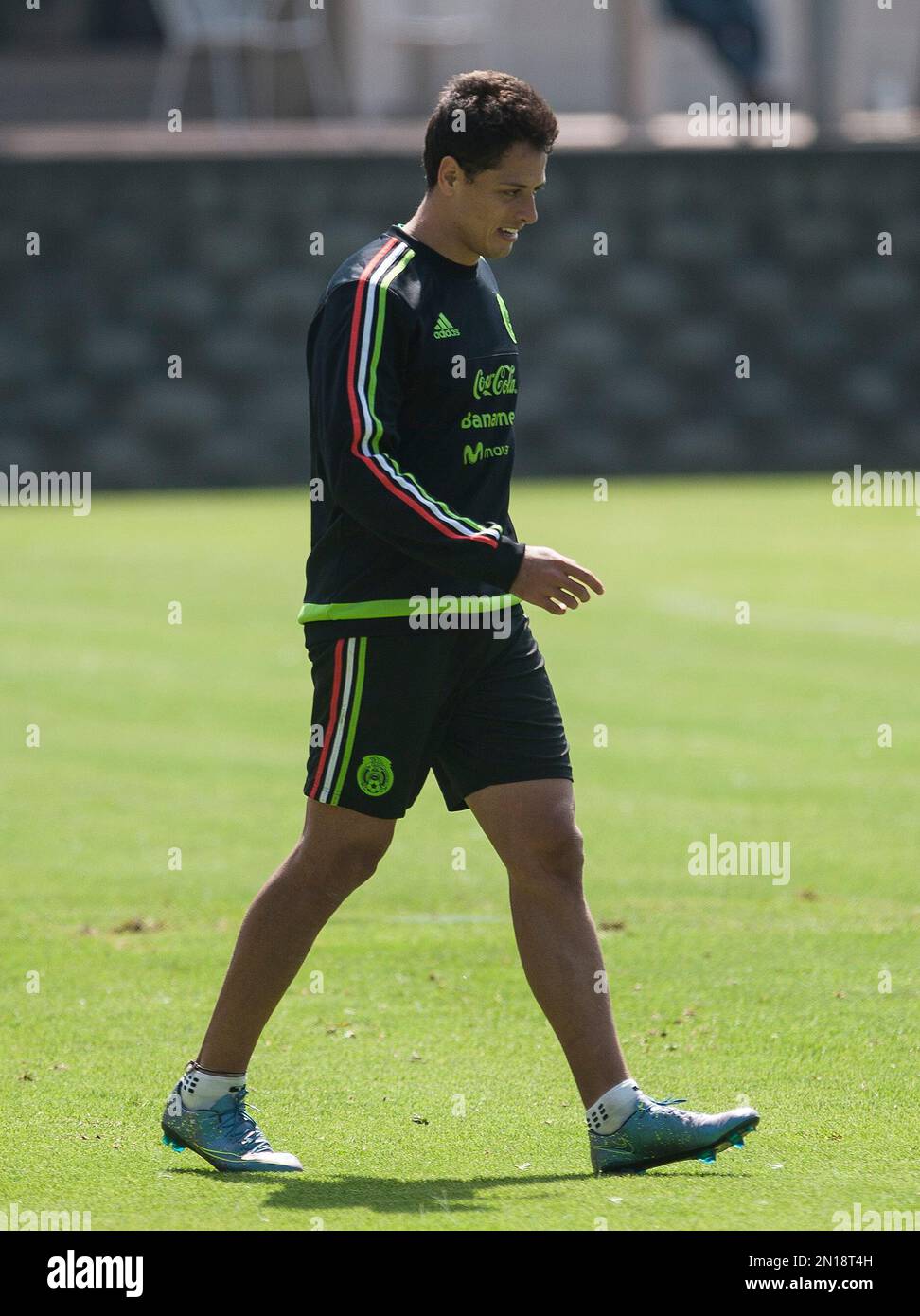 Mexico's Javier "Chicharito" Hernandez walks on the pitch during a ...