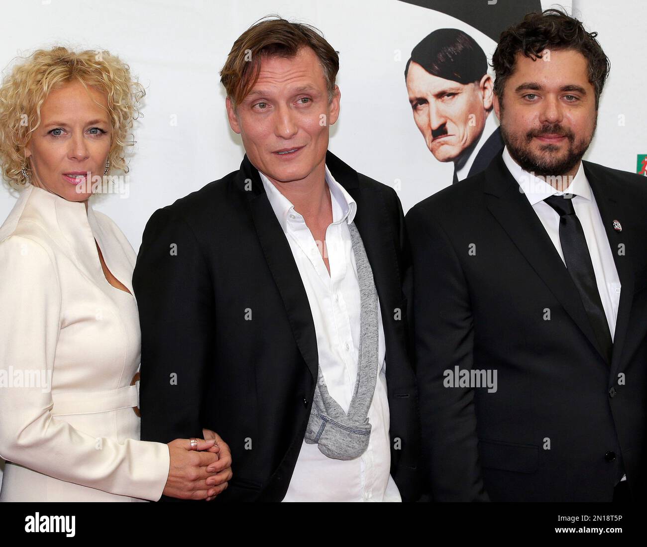 Actress Katja Riemann, left, Director David Wnendt, right, and actor ...