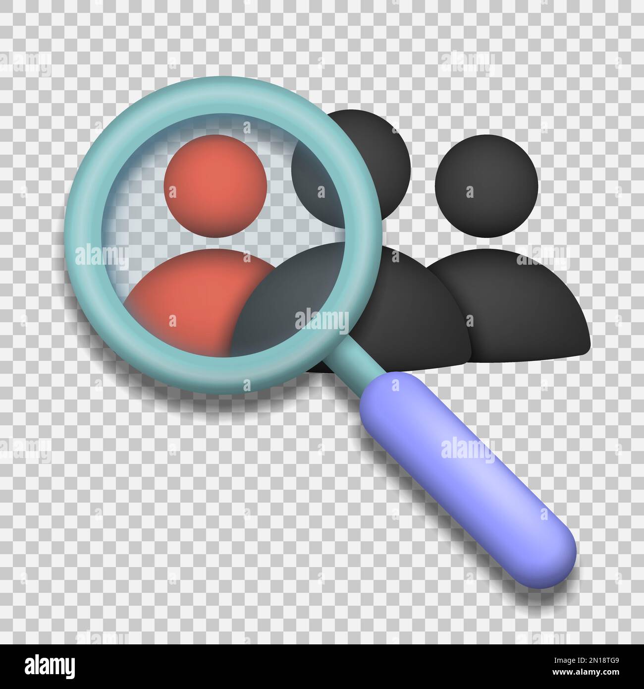 3d man with magnifying glass Stock Vector Images - Alamy