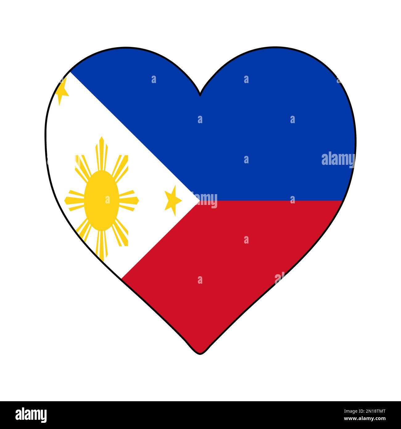 Philippines Heart Shape Flag. Love Philippines. Visit Philippines ...
