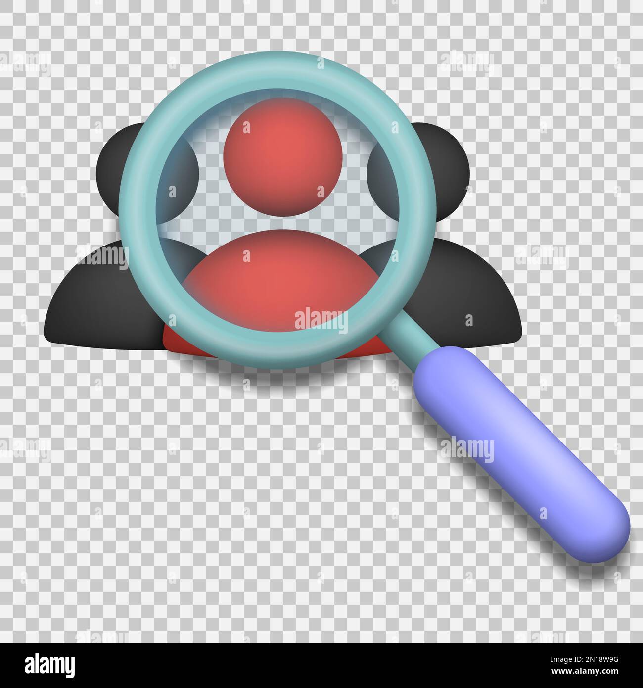 3d man with magnifying glass Stock Vector Images - Alamy