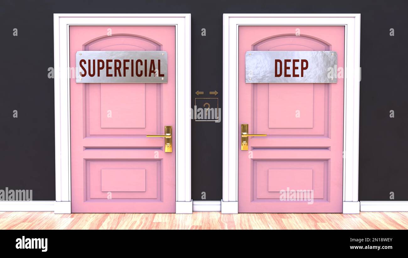 Making a choice and deciding in favor of either Superficial or Deep ...