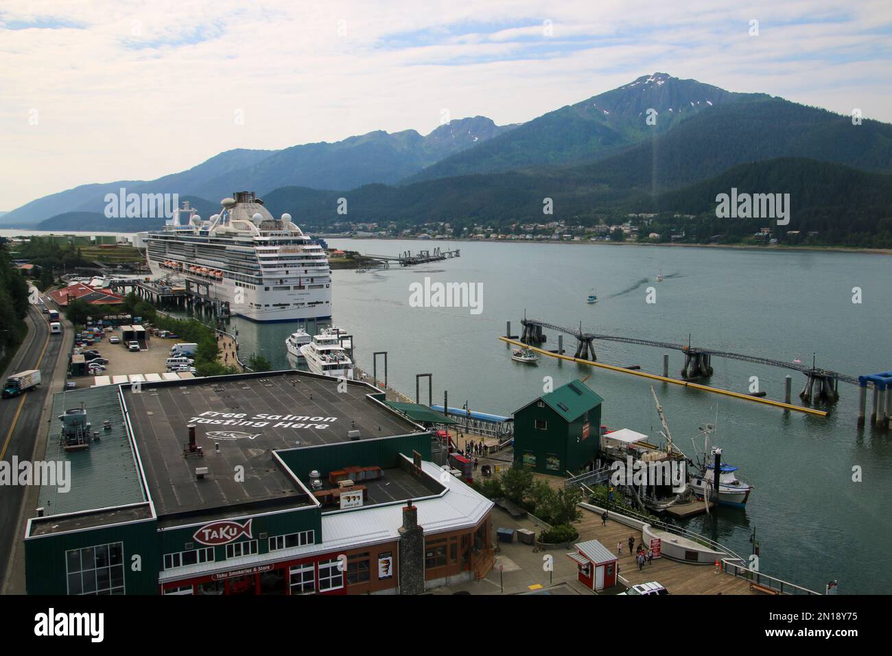 Cruise ship Berth at Ketchikan, Alaska, USA Stock Photo - Alamy