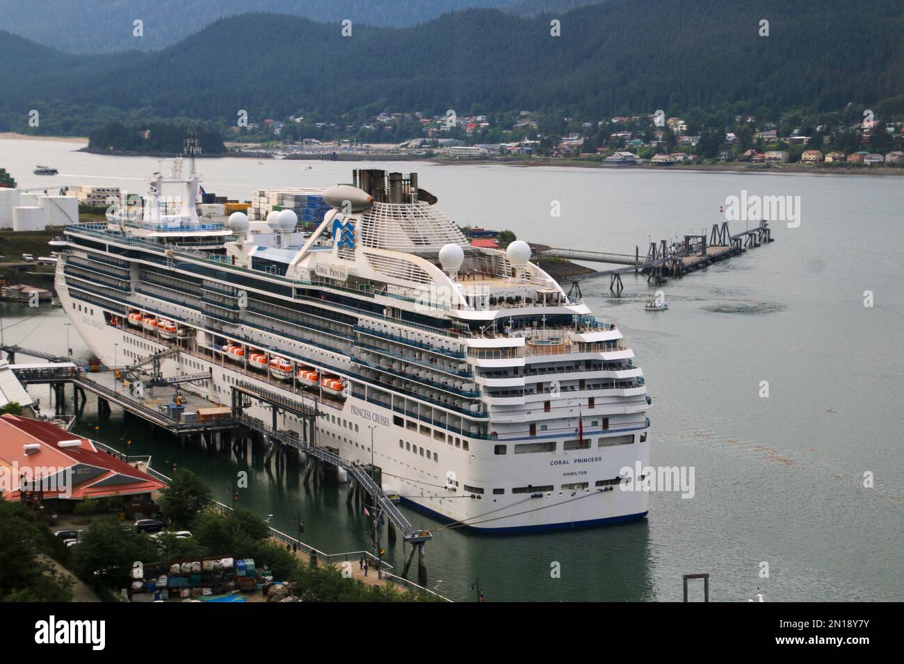 Cruise ship Berth at Ketchikan, Alaska, USA Stock Photo - Alamy