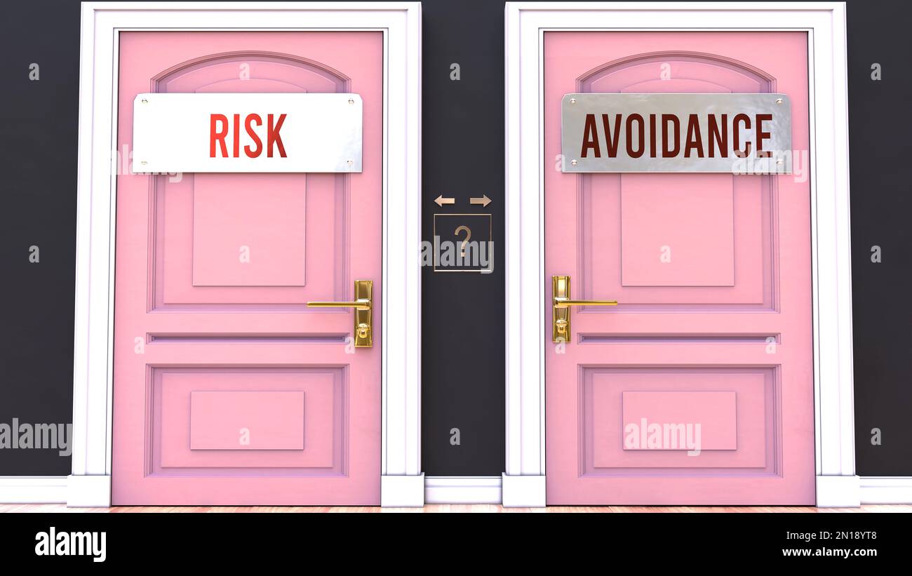 Making a choice and deciding in favor of either Risk or Avoidance. Two ...