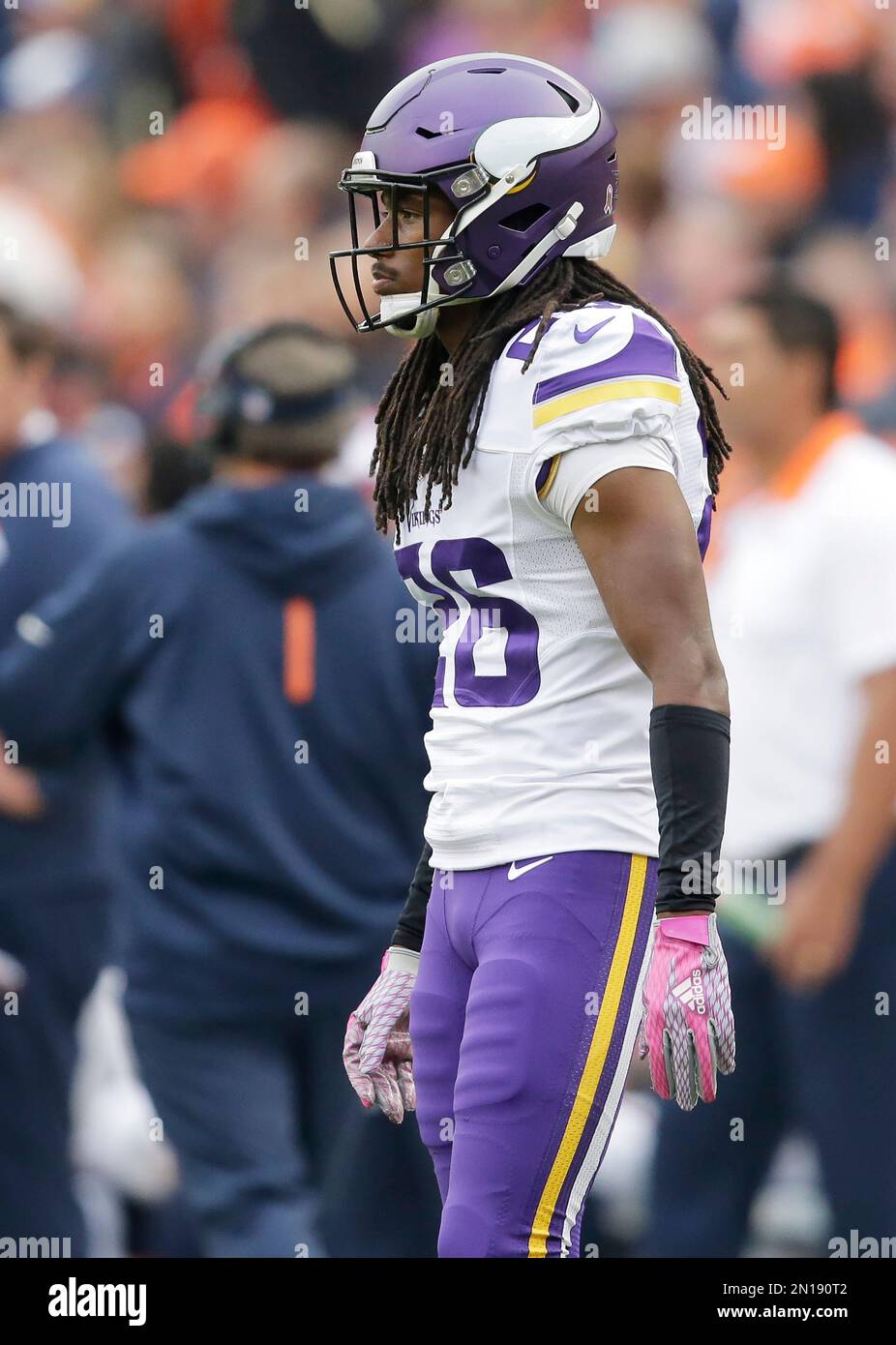 Minnesota Vikings cornerback Trae Waynes looks on during an NFL ...