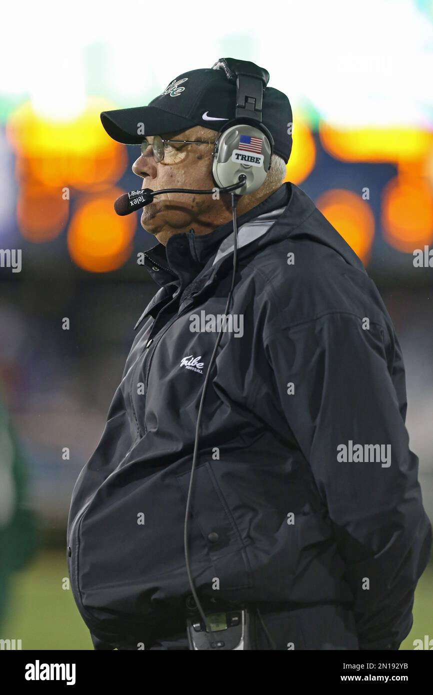 William & Mary Tribe head coach Jimmye Laycock is seen on the sidelines ...