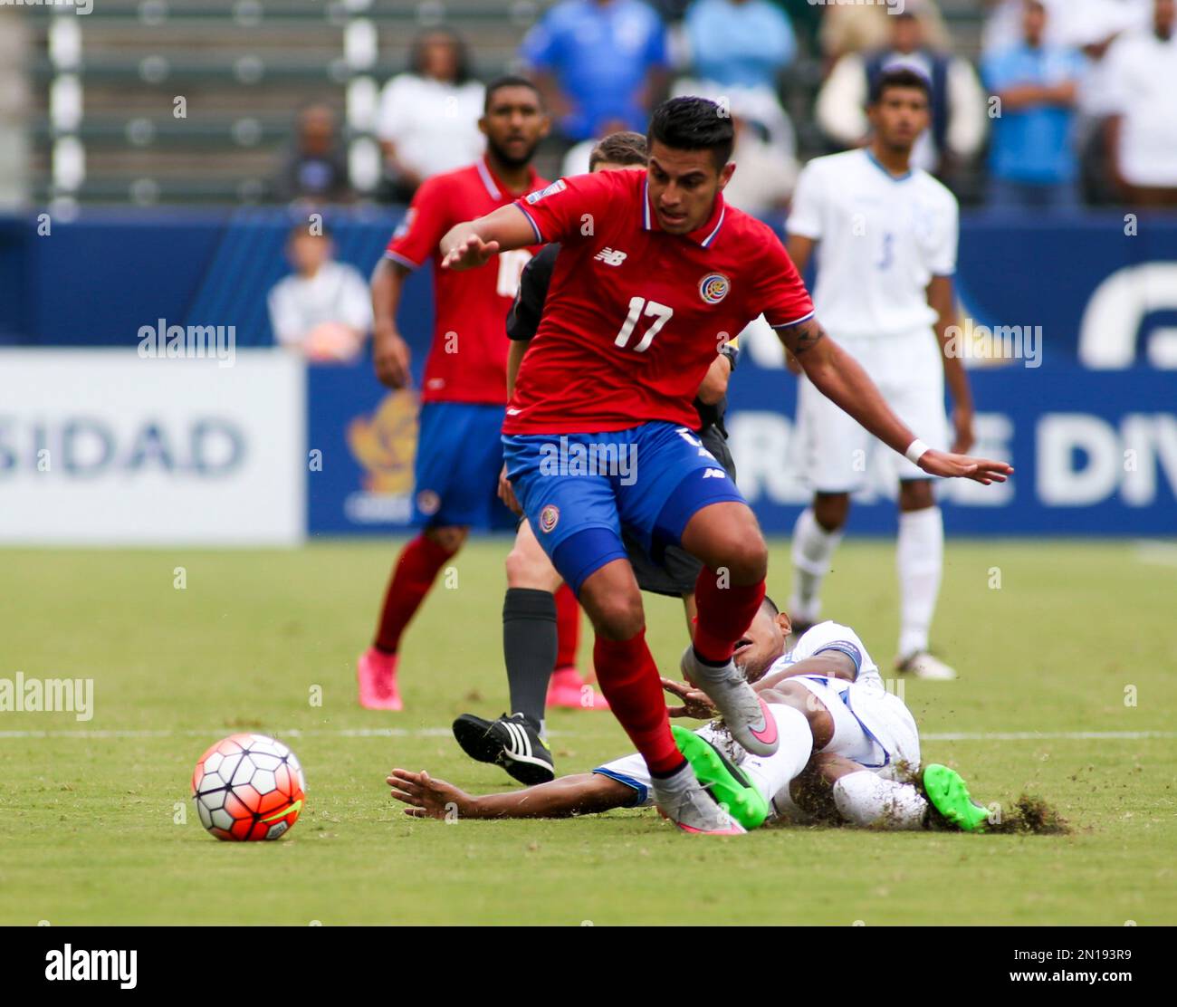 Costa Rica forward Ronald Matarrita #17 in action against Honduras ...