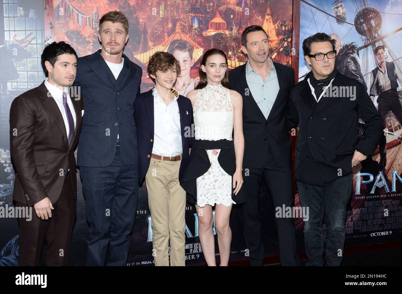 Jason Fuchs, left, Garrett Hedlund, Levi Miller, Rooney Mara, Hugh ...