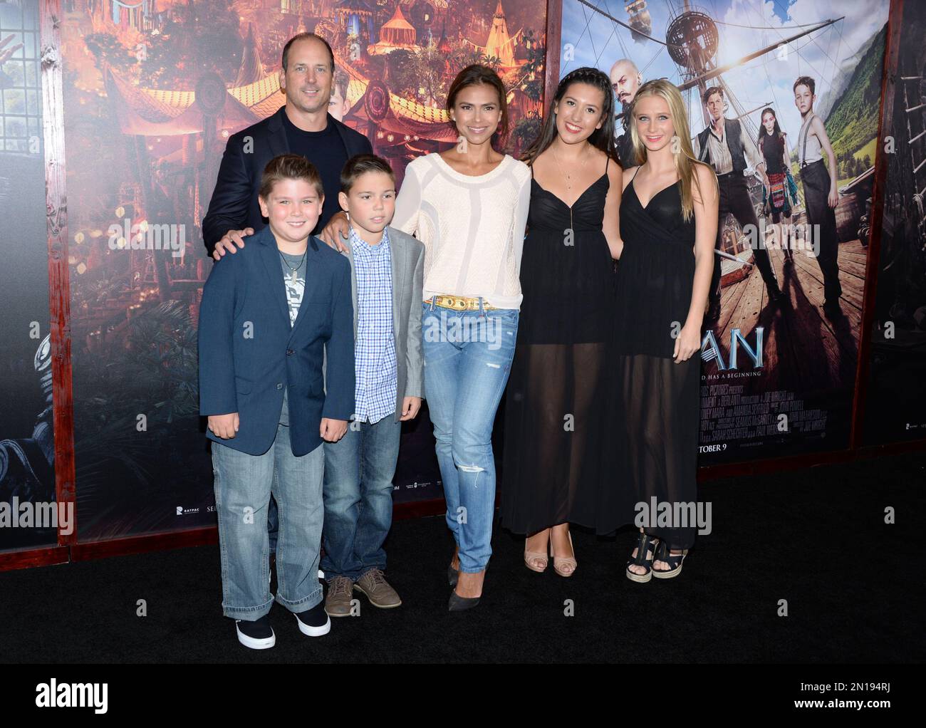 CBS news anchor Kristine Johnson and family attend the premiere of "Pan ...