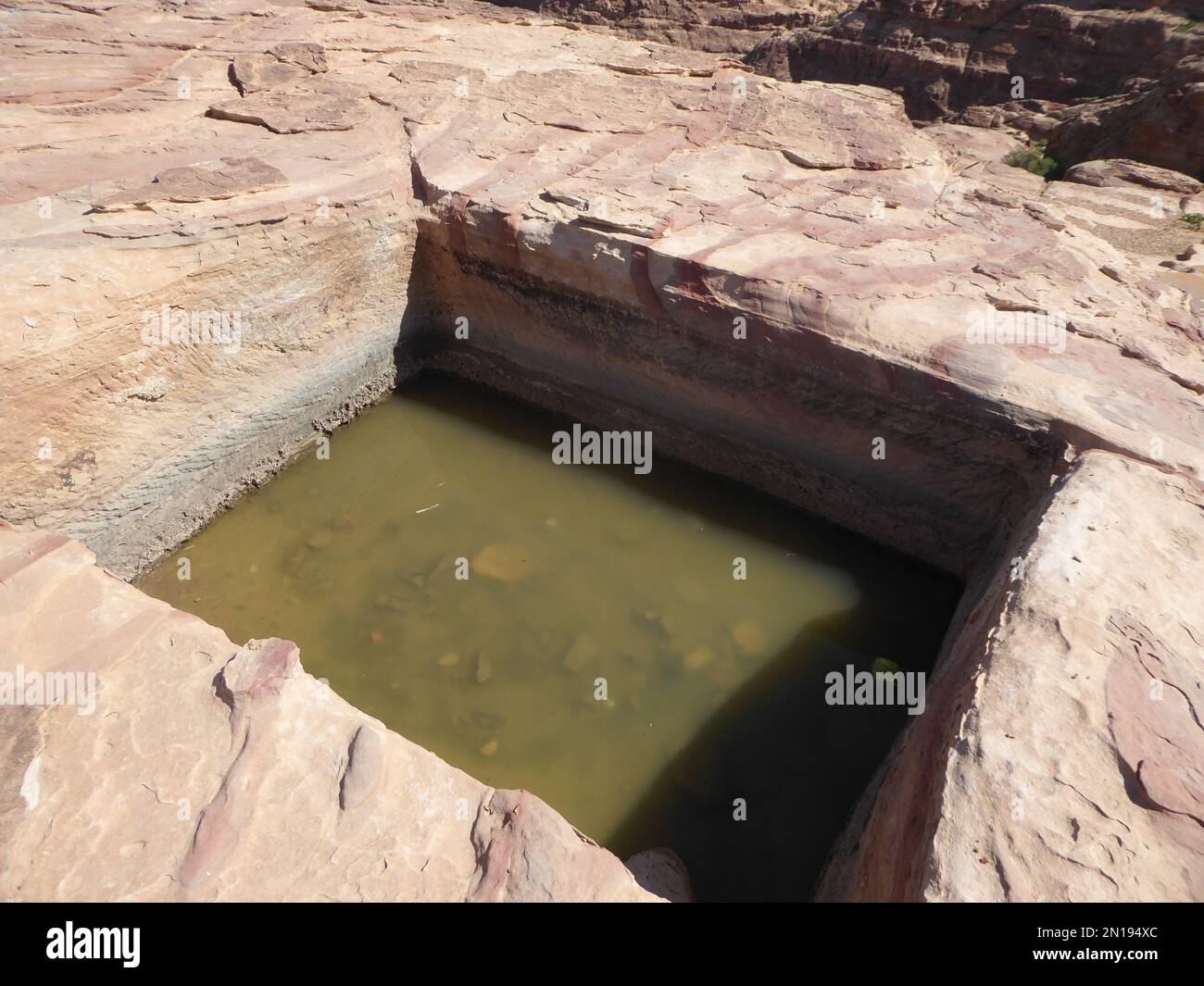 rain water collection pool Petra, Jordan Stock Photo - Alamy