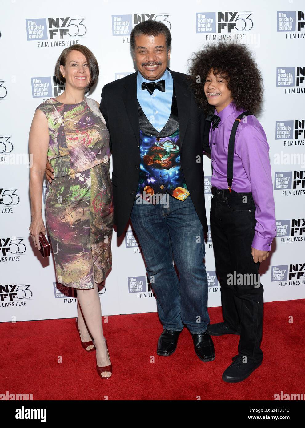Astrophysicist Neil deGrasse Tyson with his wife Alice Young and son ...