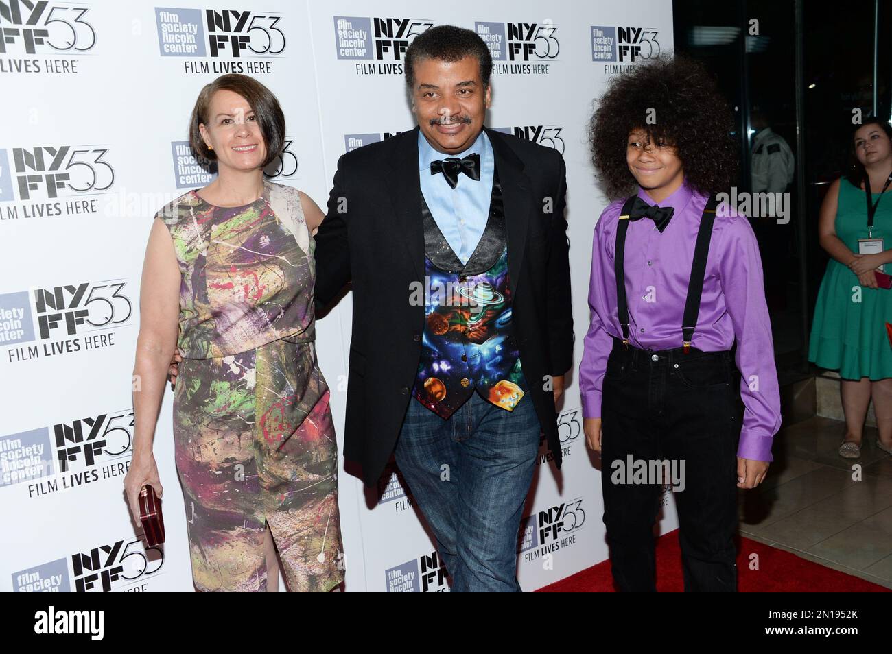 Astrophysicist Neil deGrasse Tyson with his wife Alice Young and son ...