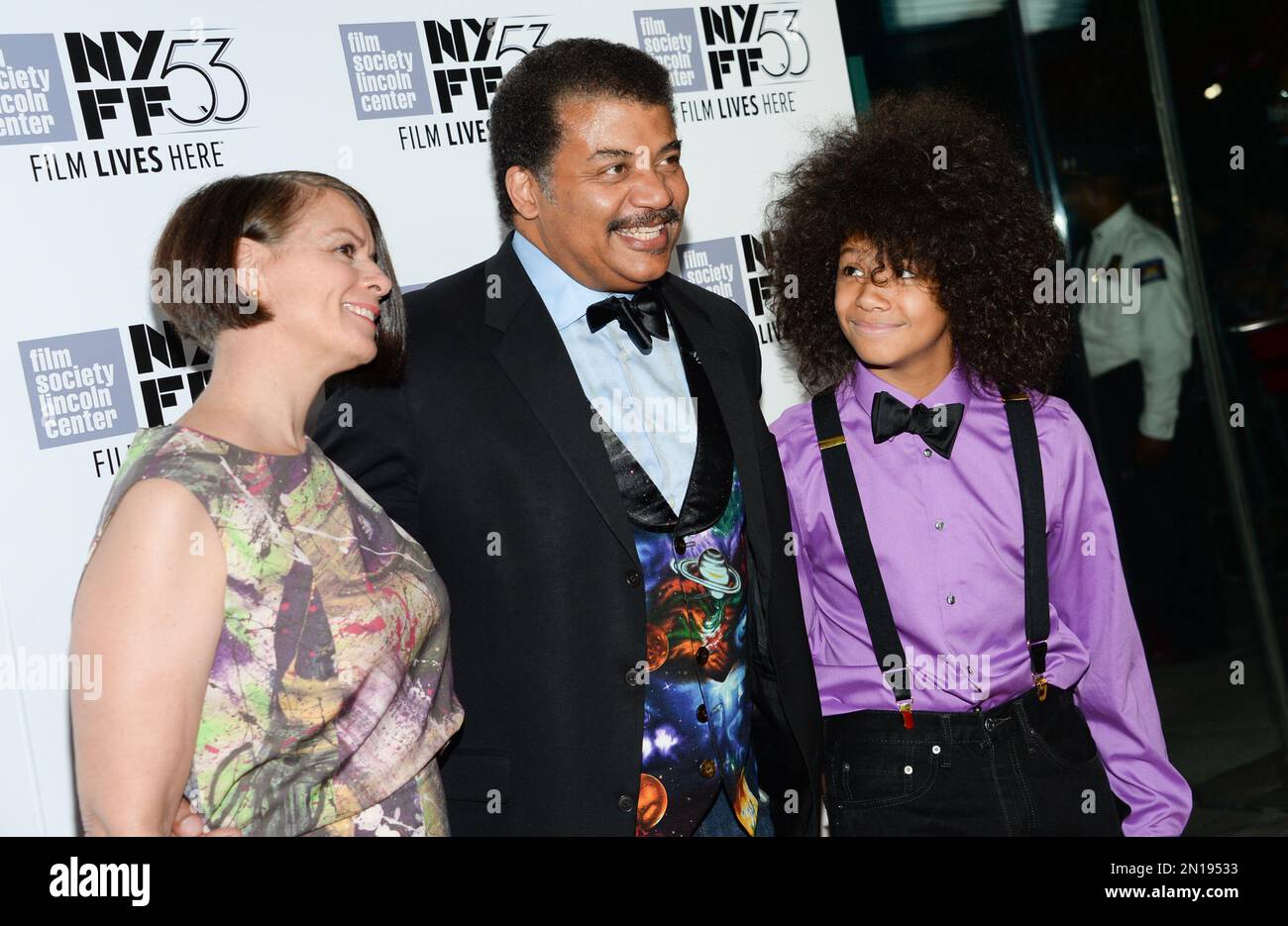 Astrophysicist Neil deGrasse Tyson with his wife Alice Young and son ...