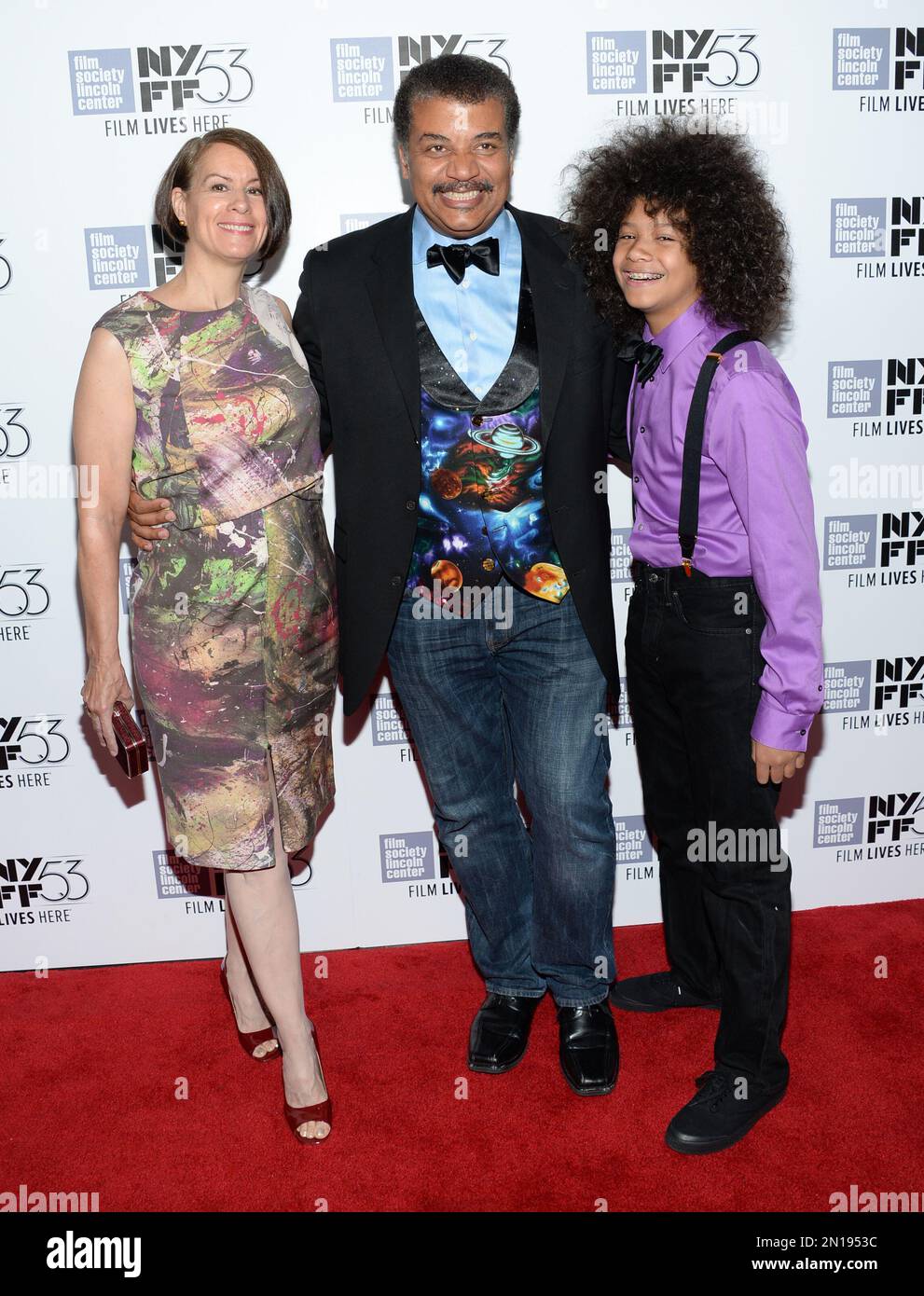 Astrophysicist Neil deGrasse Tyson with his wife Alice Young and son ...