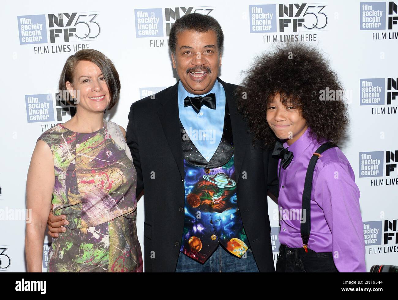 Astrophysicist Neil deGrasse Tyson with his wife Alice Young and son ...