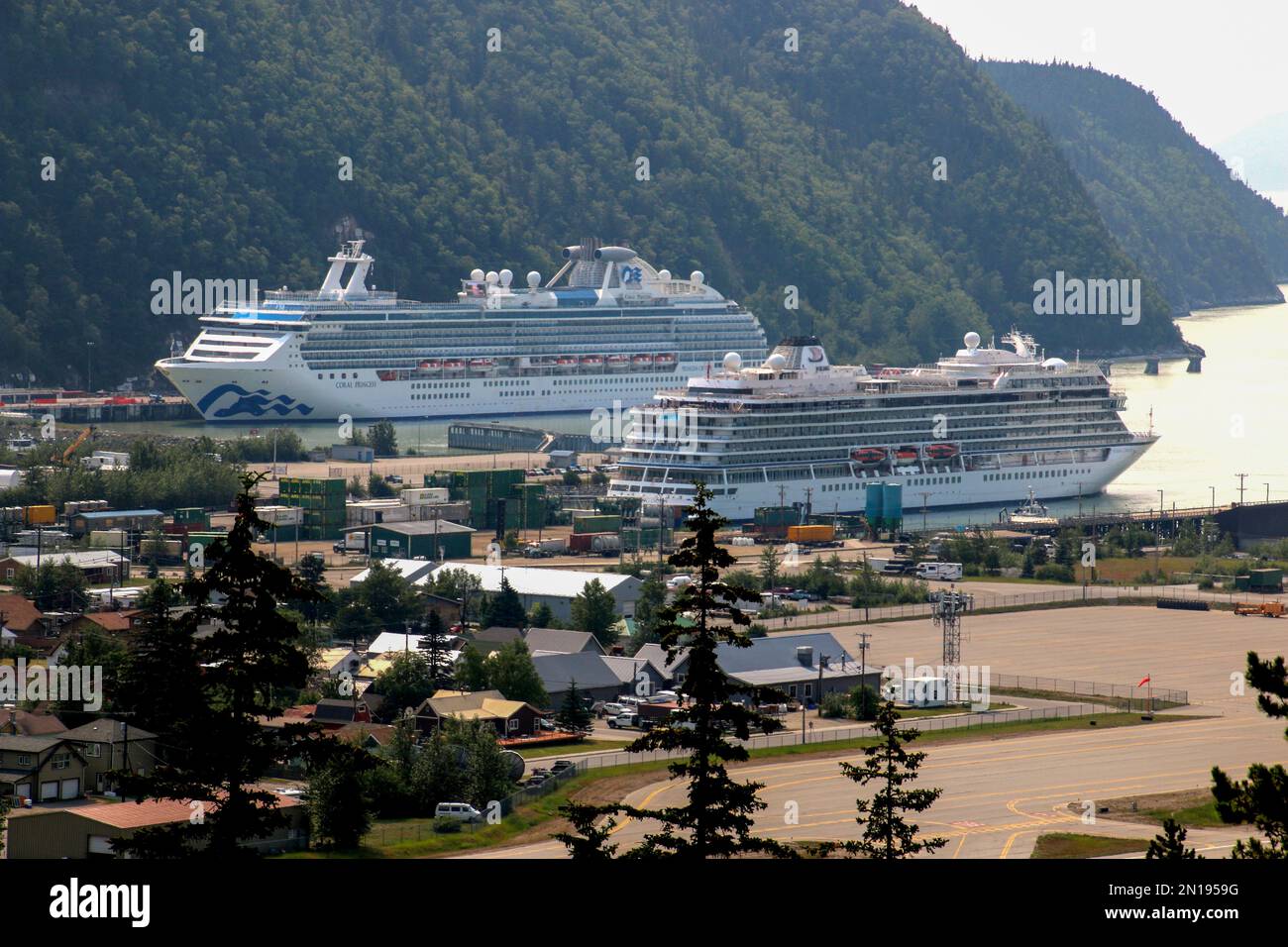 Cruise ship Berth at Skagway, Alaska, USA Stock Photo - Alamy