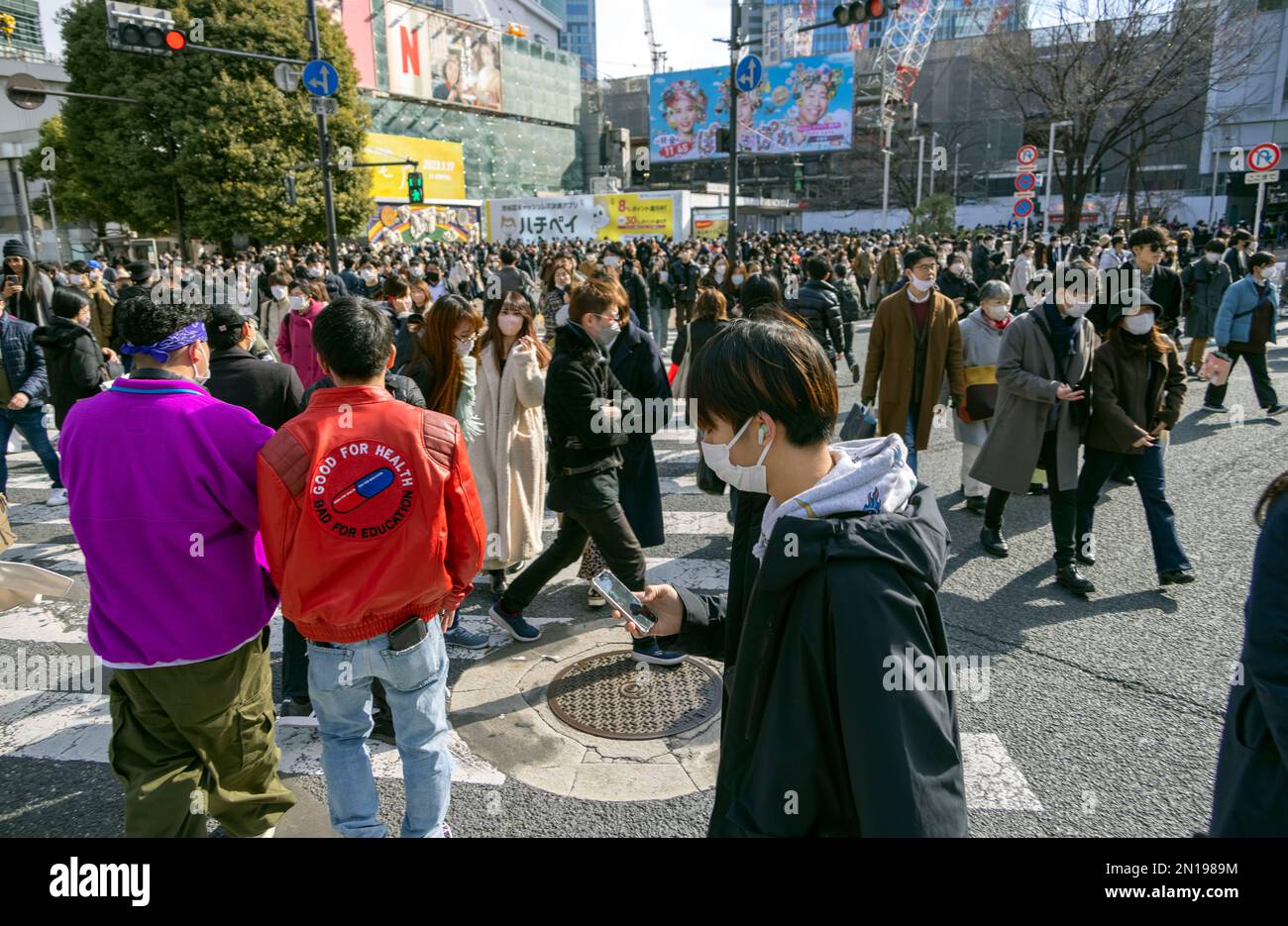 famous zebra crossing Shibuya Scramble Crossing Tokyo Stock Photo - Alamy