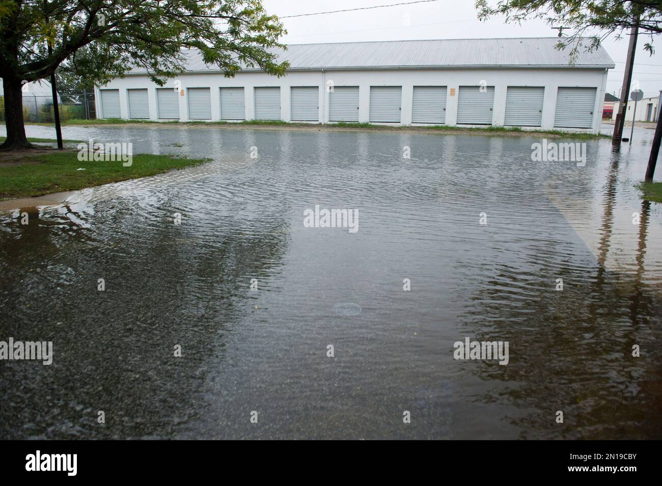 High tide causes street flooding in Crisfield, Md., on the Chesapeake ...