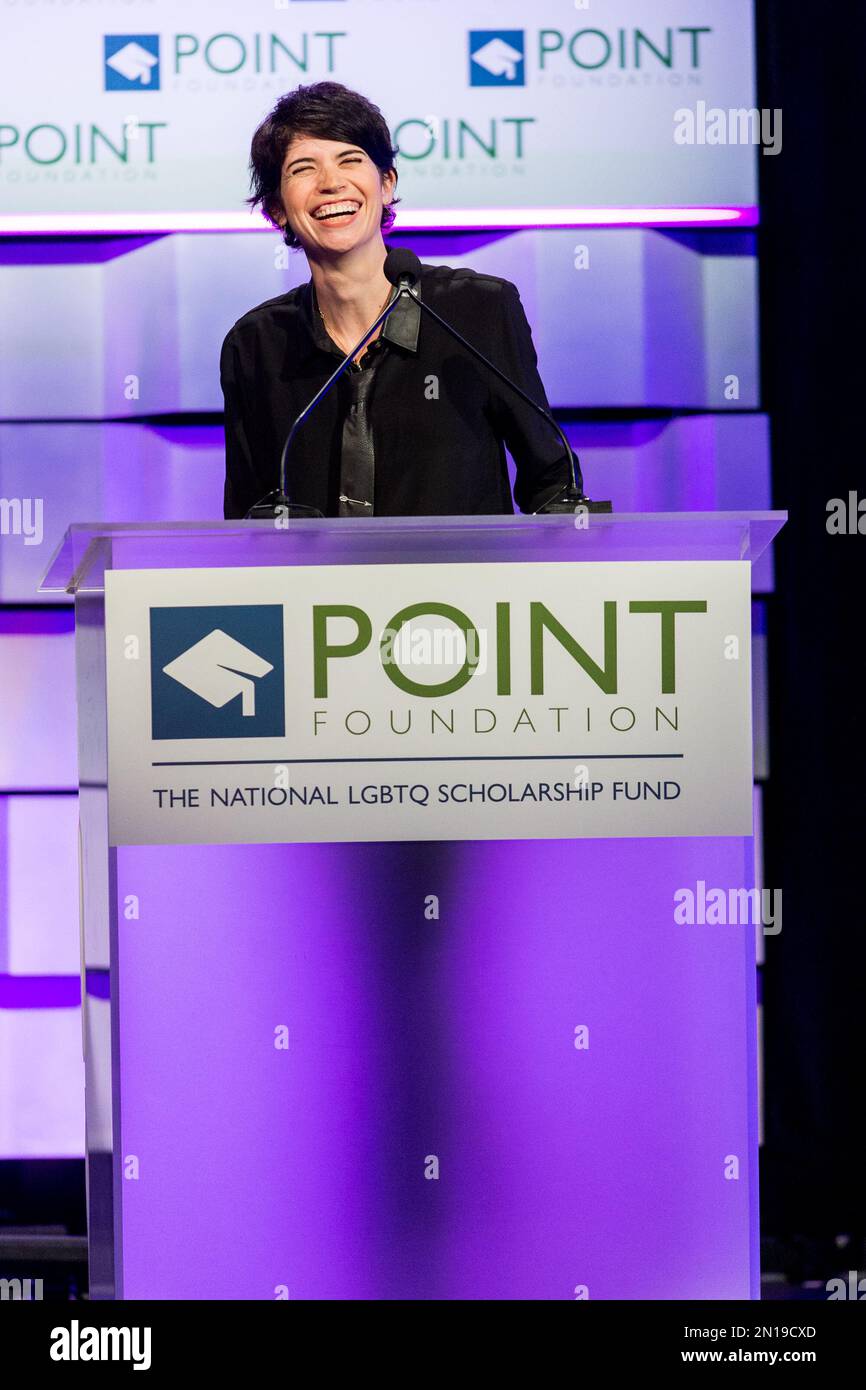 Brooke Sebold on stage during the Voices on Point Gala at the Hyatt ...