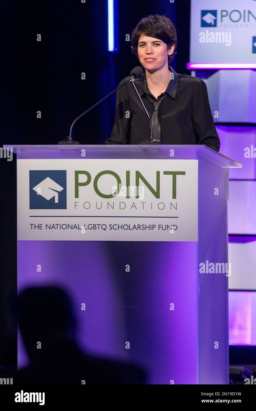 Brooke Sebold on stage during the Voices on Point Gala at the Hyatt ...