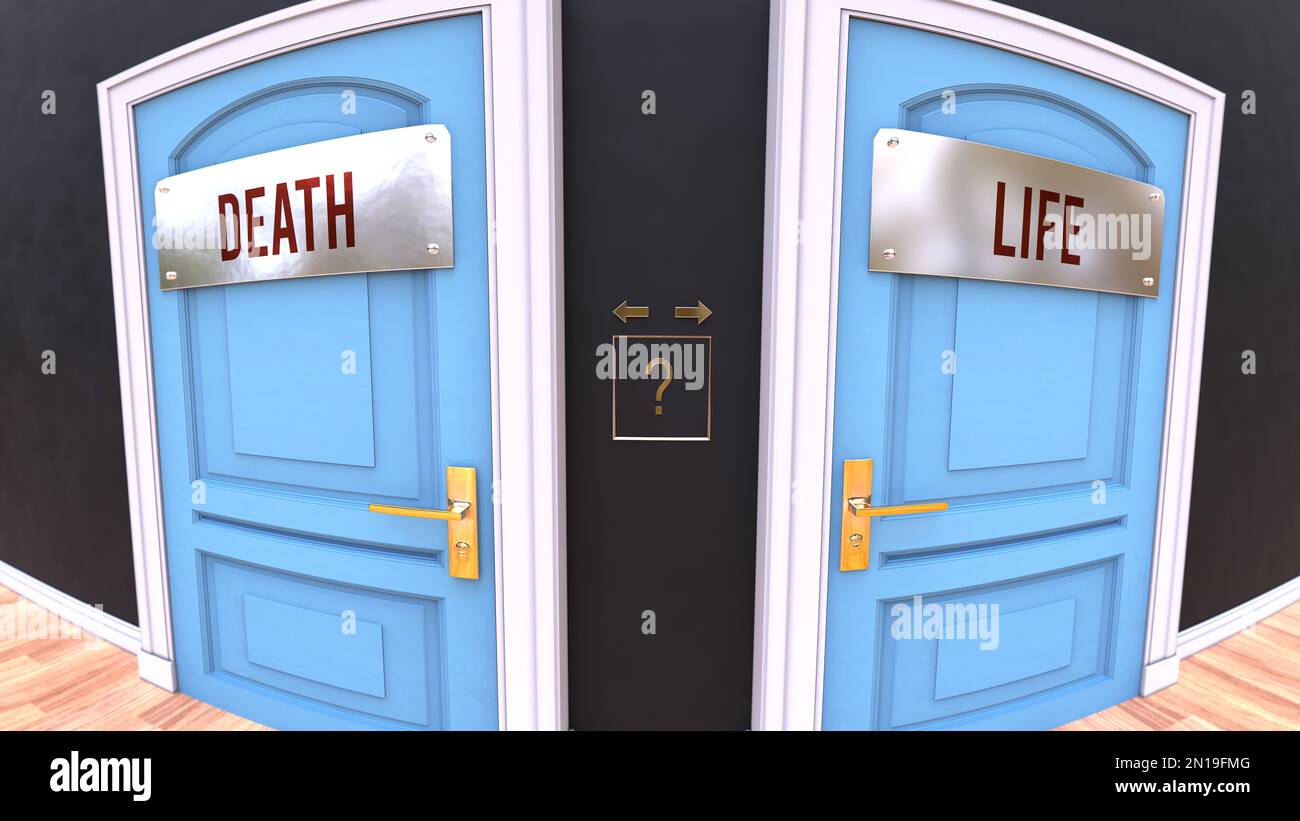 Two mutually exclusive paths to choose from hi-res stock photography ...