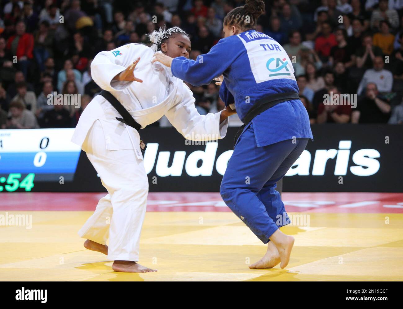 Romane Dicko of France against Kayra Sayit of Turkey, Women's +78Kg ...