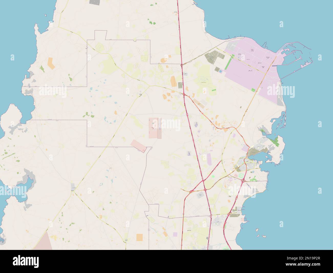 Al Khor, municipality of Qatar. Open Street Map Stock Photo - Alamy