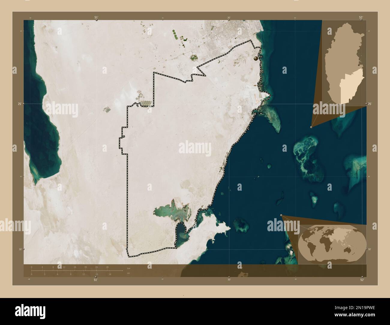 Map satellite geography qatar hi-res stock photography and images - Alamy