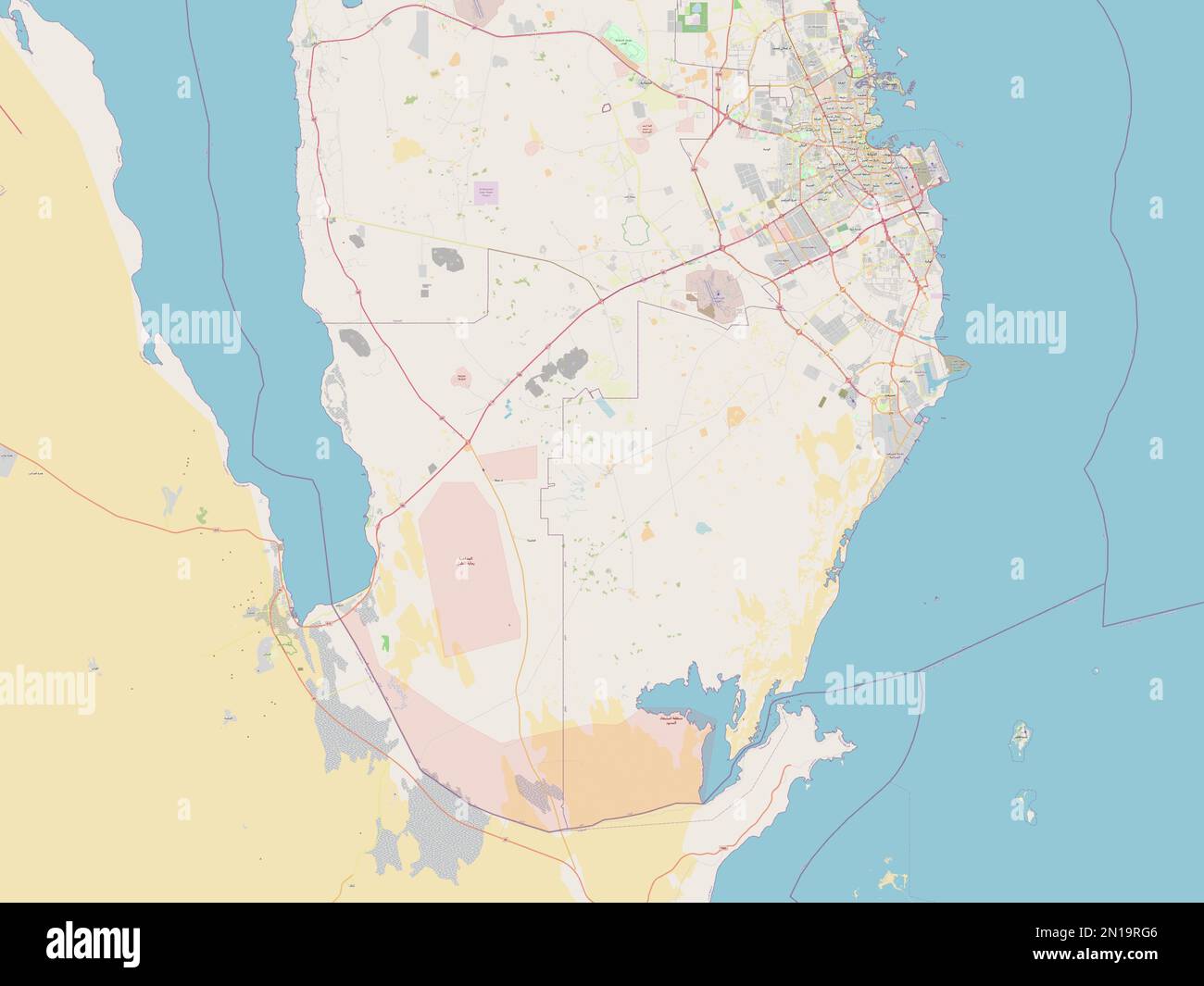 Ar Rayyan, municipality of Qatar. Open Street Map Stock Photo - Alamy