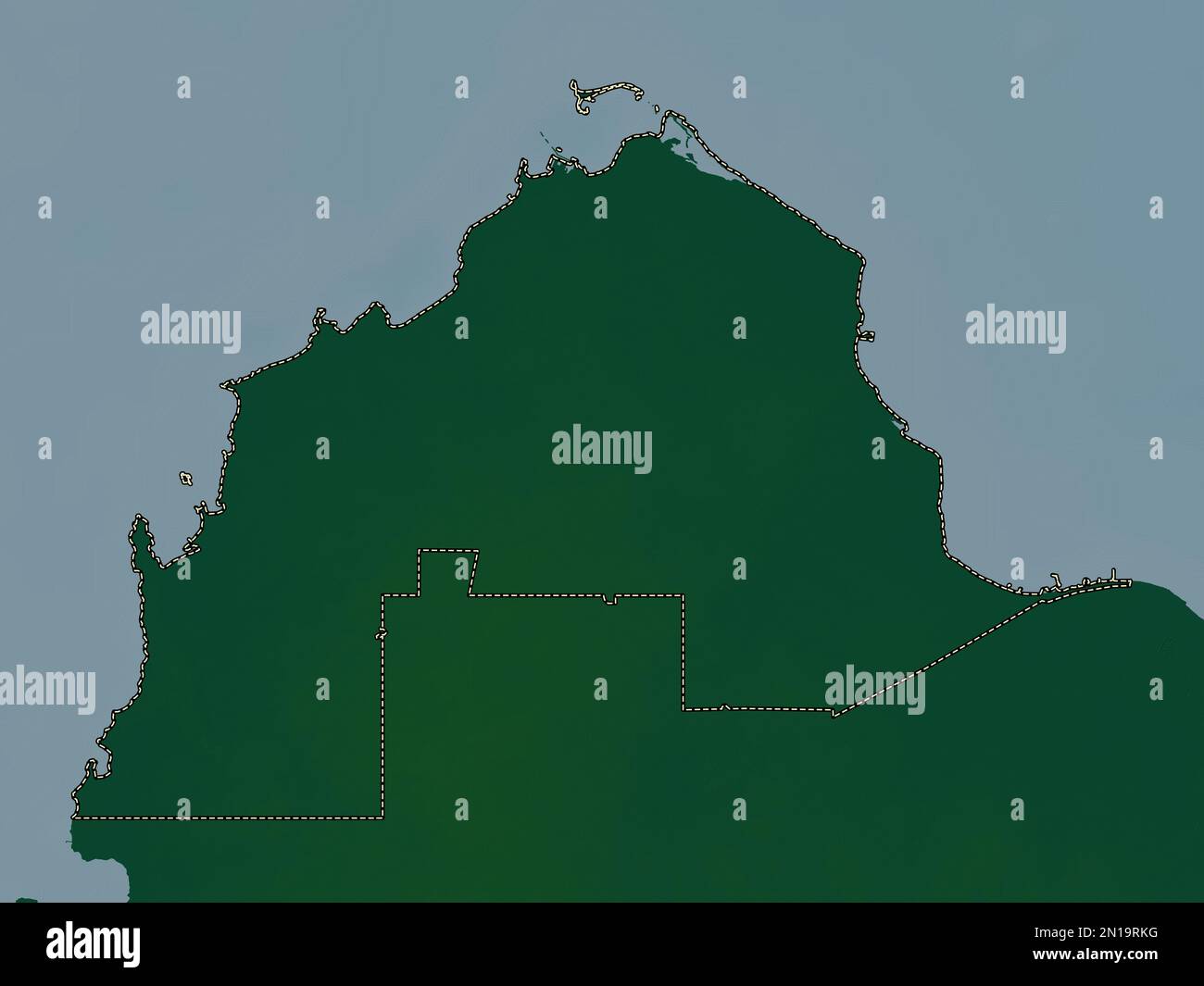 Madinat ash Shamal, municipality of Qatar. Colored elevation map with ...