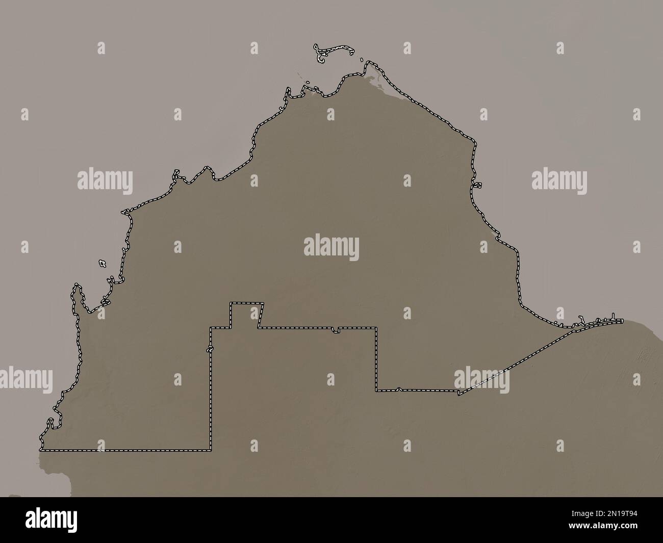 Madinat ash Shamal, municipality of Qatar. Elevation map colored in ...