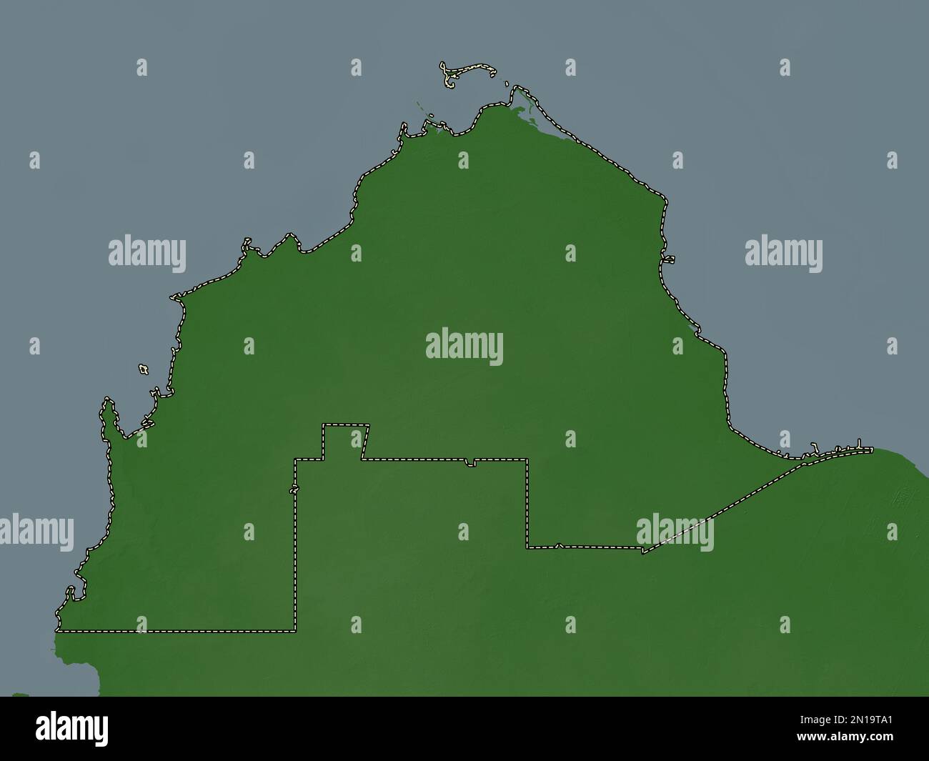 Madinat ash Shamal, municipality of Qatar. Elevation map colored in ...