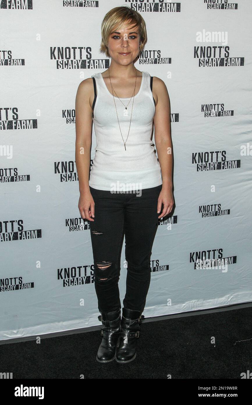 Tina Majorino attends the Knott's Scary Farm Black Carpet event on ...