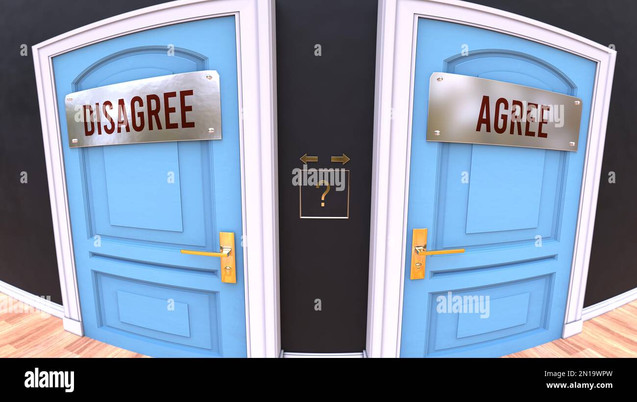 Two mutually exclusive paths to choose from, either Disagree or Agree ...