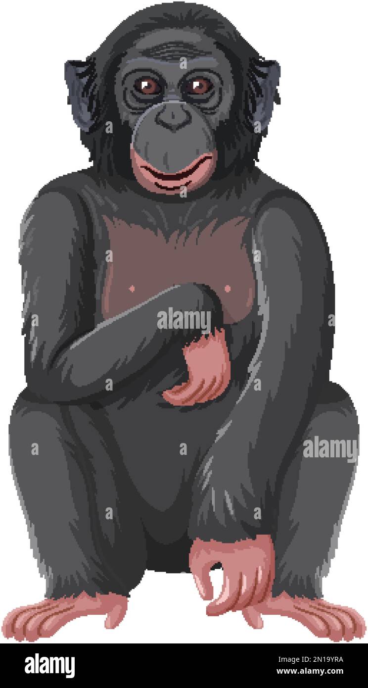 Ape cartoon character isolated illustration Stock Vector Image & Art ...