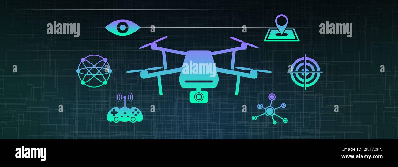Illustration of a drone concept Stock Photo - Alamy