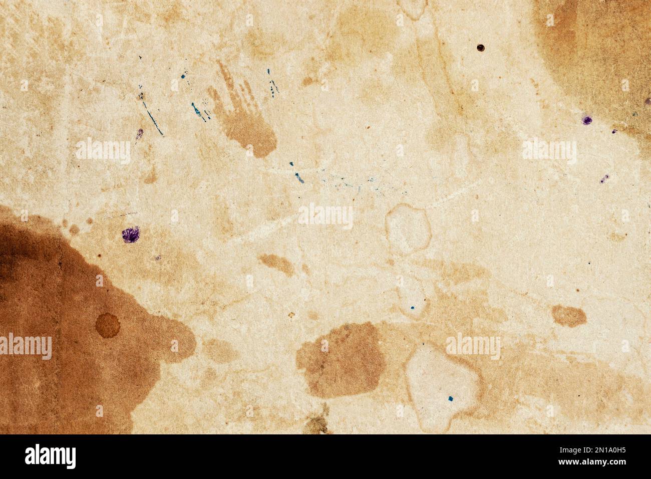 Texture of aged paper sheet, dirt stains, spots, wrinkle, vintage ...
