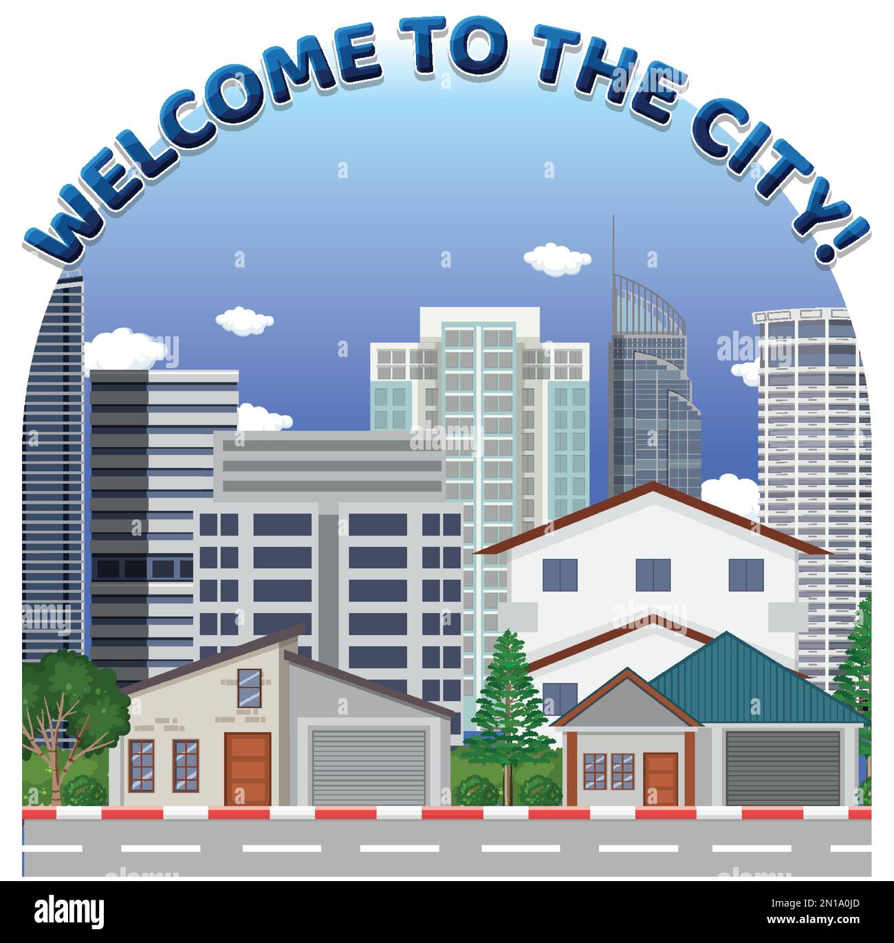 Welcome to the city vector illustration Stock Vector Image & Art - Alamy