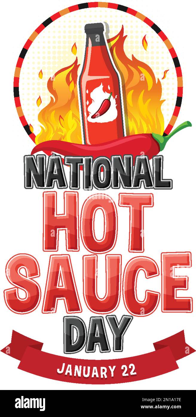 National Hot Sauce Day Banner Design illustration Stock Vector Image ...