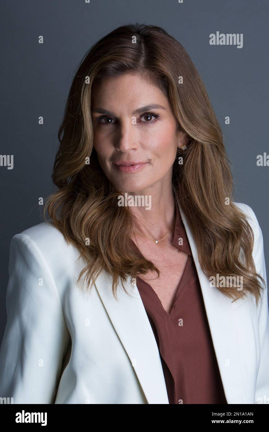 Cindy Crawford poses for a portrait on Wednesday, Sept. 30 in New York ...