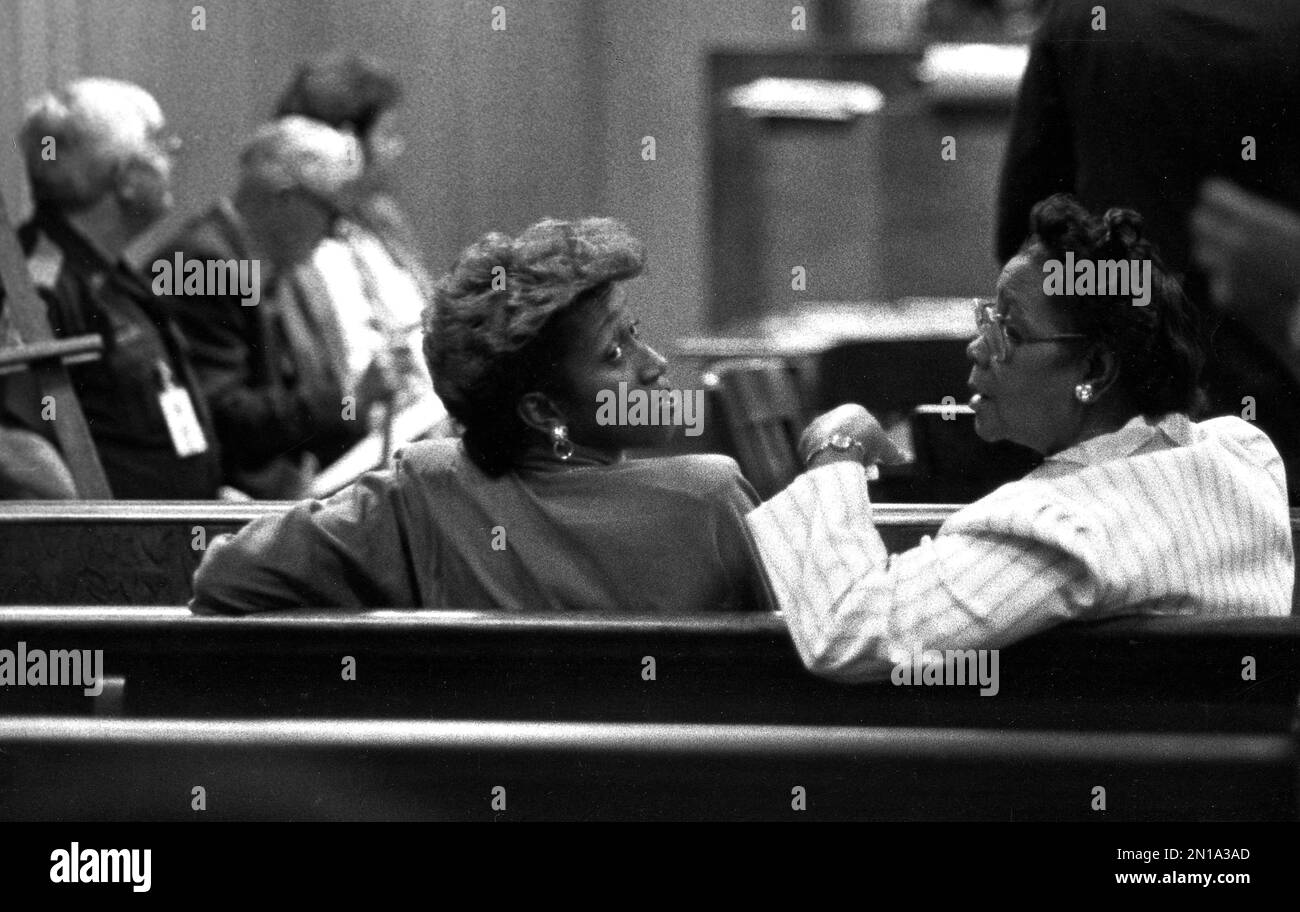 Beulah Donald, right, and her daughter Cynthia Mitchell observe the ...