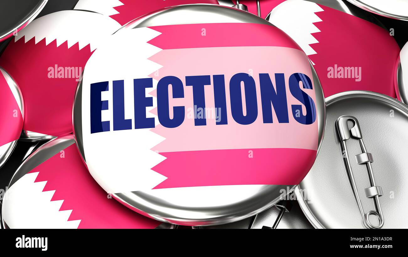 Qatar and Elections - handmade electoral pinback buttons for ...