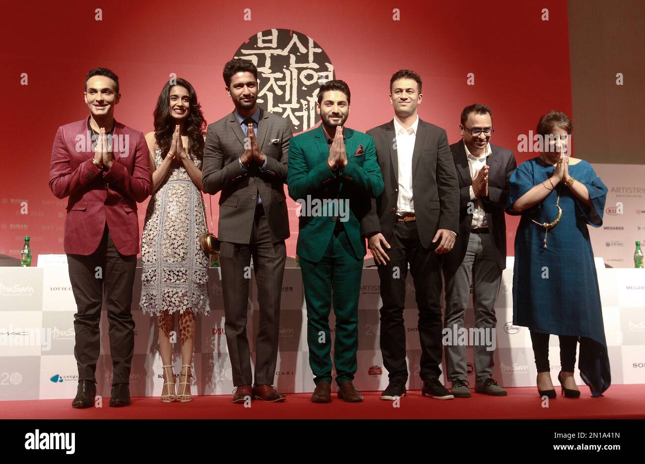 From left, Indian director Mozez Singh, actress Sarah Jane Dias, actor ...