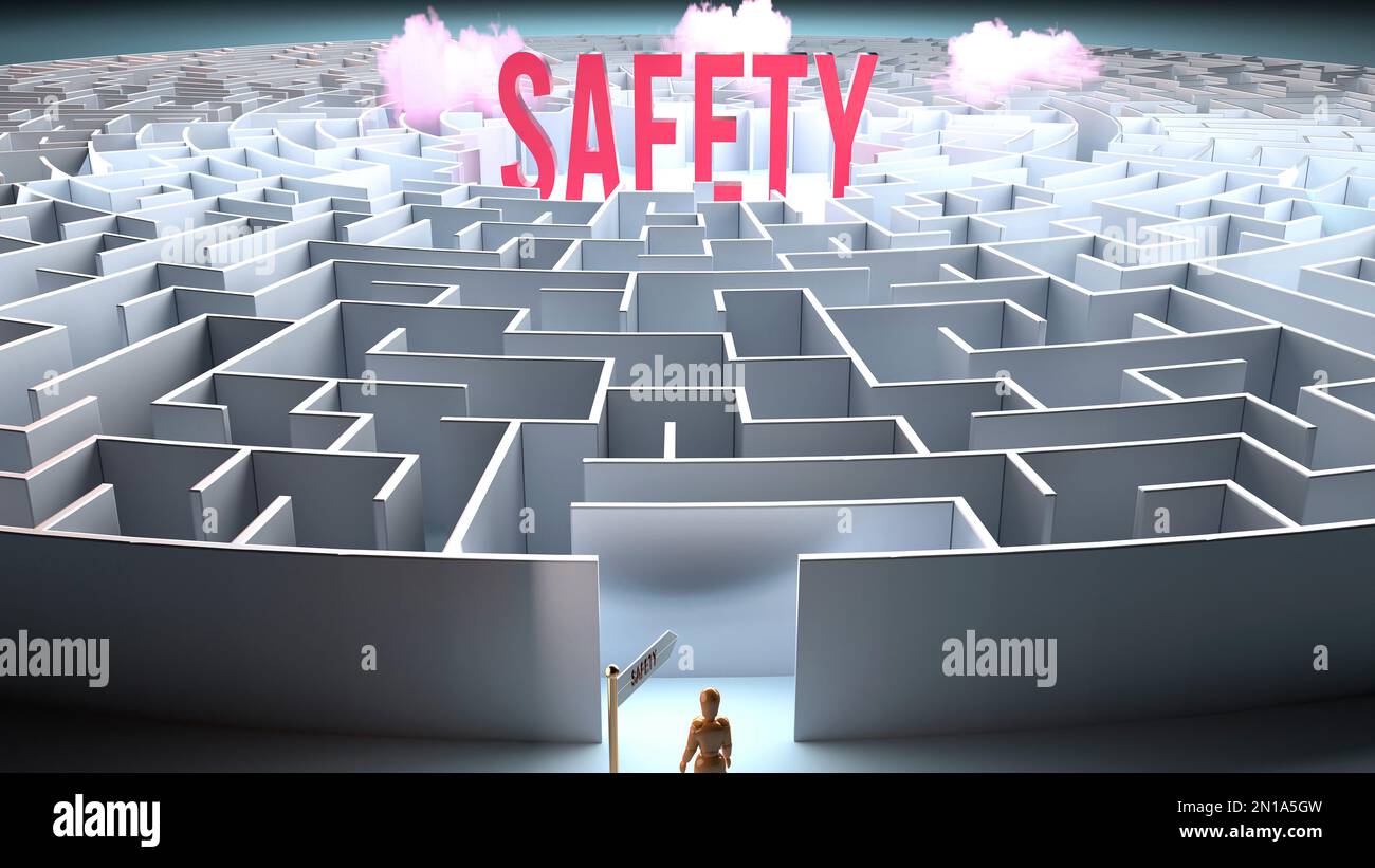 A vulnerable person in front of a big obstacle and a challenge to find ...