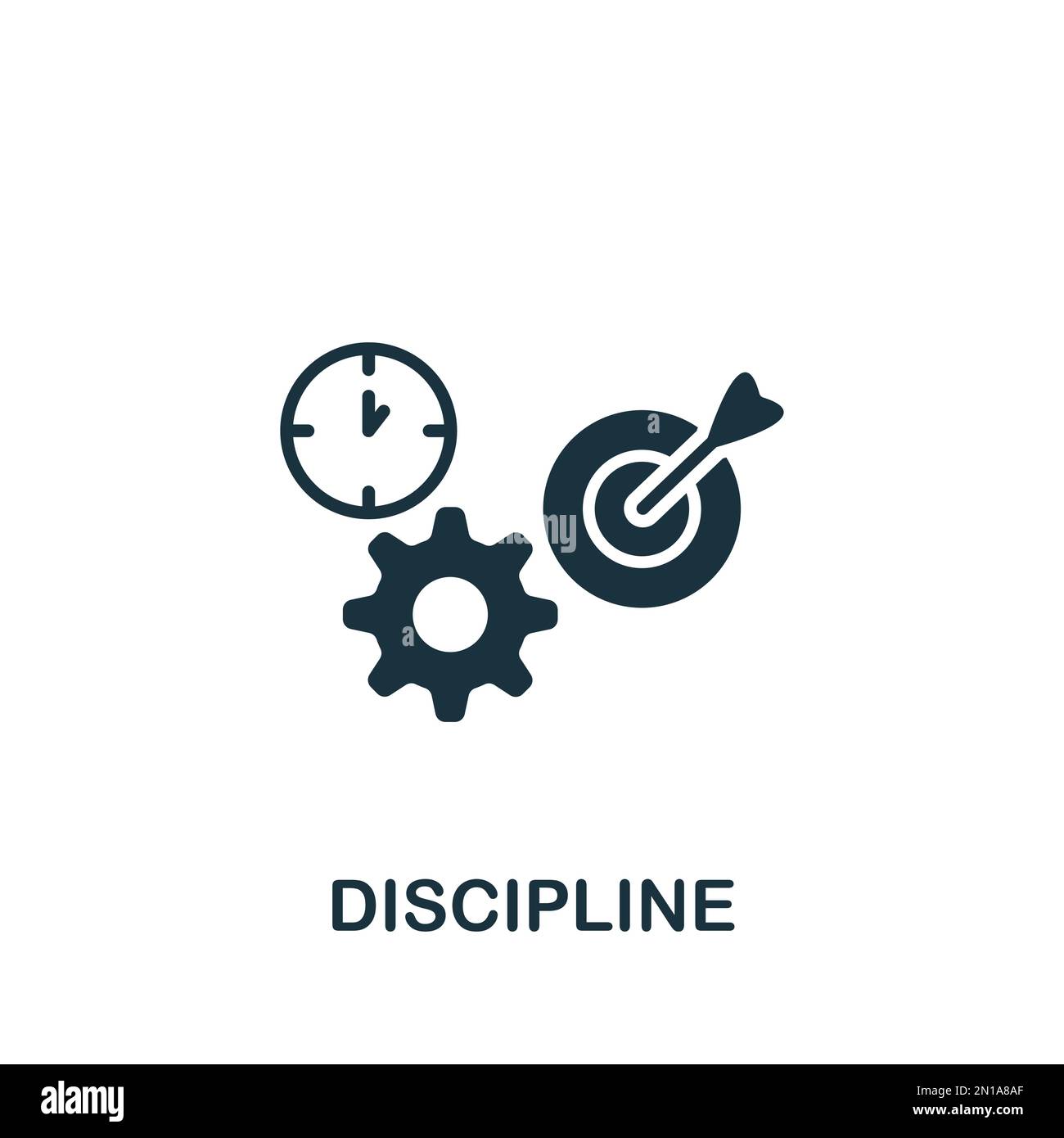 Discipline Icon Monochrome Simple Sign From Core Values Collection