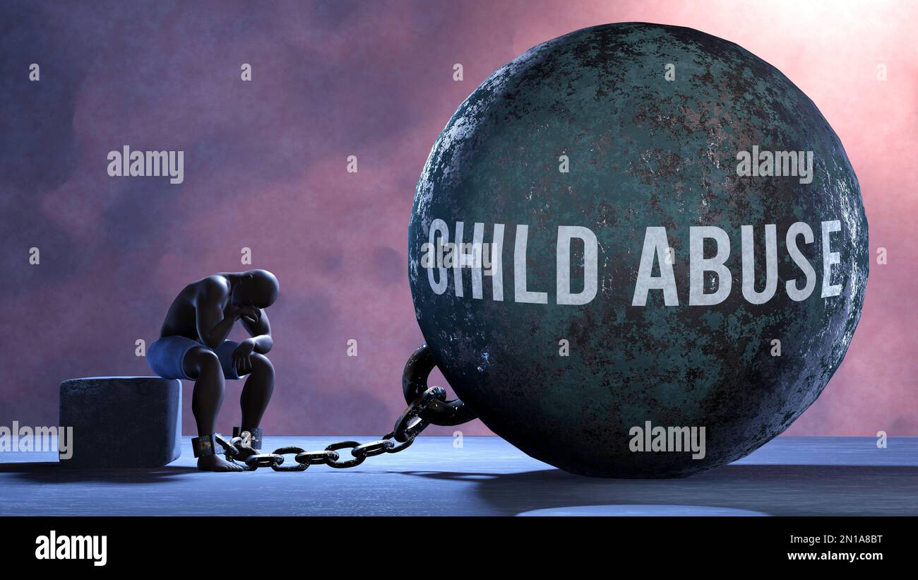 Child abuse that limits life and make suffer hi-res stock photography ...