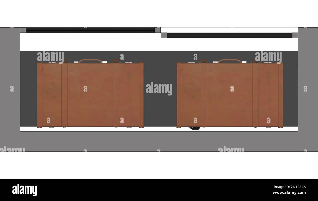 3D Concept Closet, rendered elevation/perspective/plan view, Vector ...