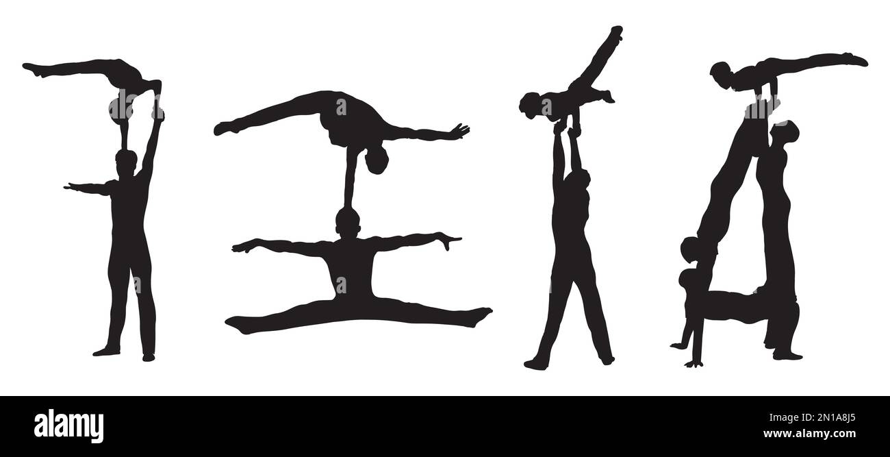 Acrobat team vector hi-res stock photography and images - Alamy